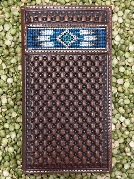 Men's Ariat Brown Checkbook Wallet - A3560302 | Blairs Western Wear ...