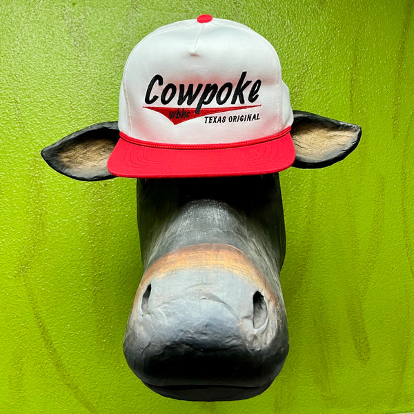 Men's Whiskey Bent White and Red Cowpoke Embroidered Cap - COWPOKE RD ...