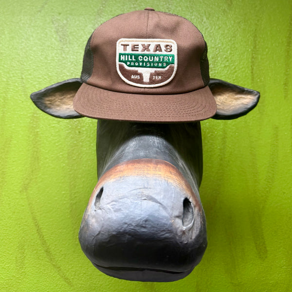 THC Provisions Brown Trucker Hat - TX Hill Longhorn | Blair's Western ...