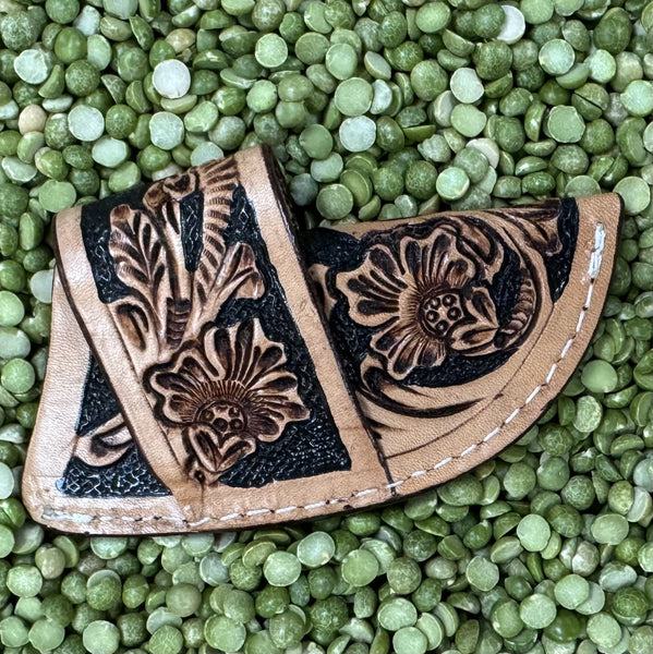 Natural & Black Western Tooled Sheath - 29RS03C, Blair's Western Wear ...