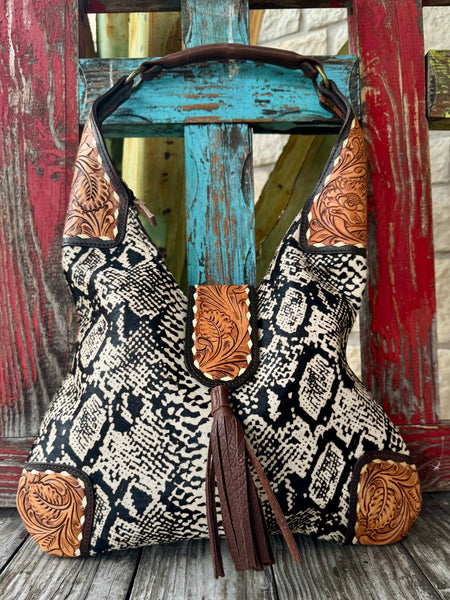 Women’s American Darling Hide Print Hobo Bag - ADBGA237F | Blair's ...